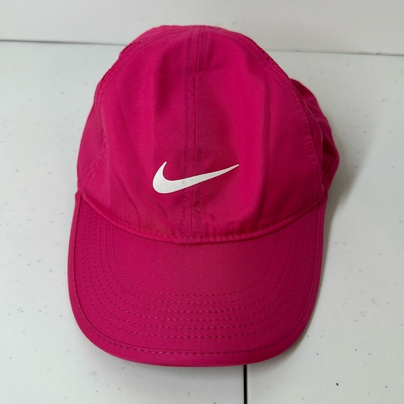 Nike | Accessories | Pink Nike Featherlight Drifit Adjustable Running ...